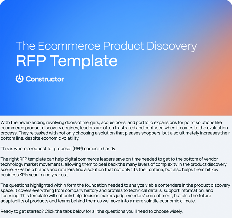 The Ecommerce Search & Product Discovery RFP Template